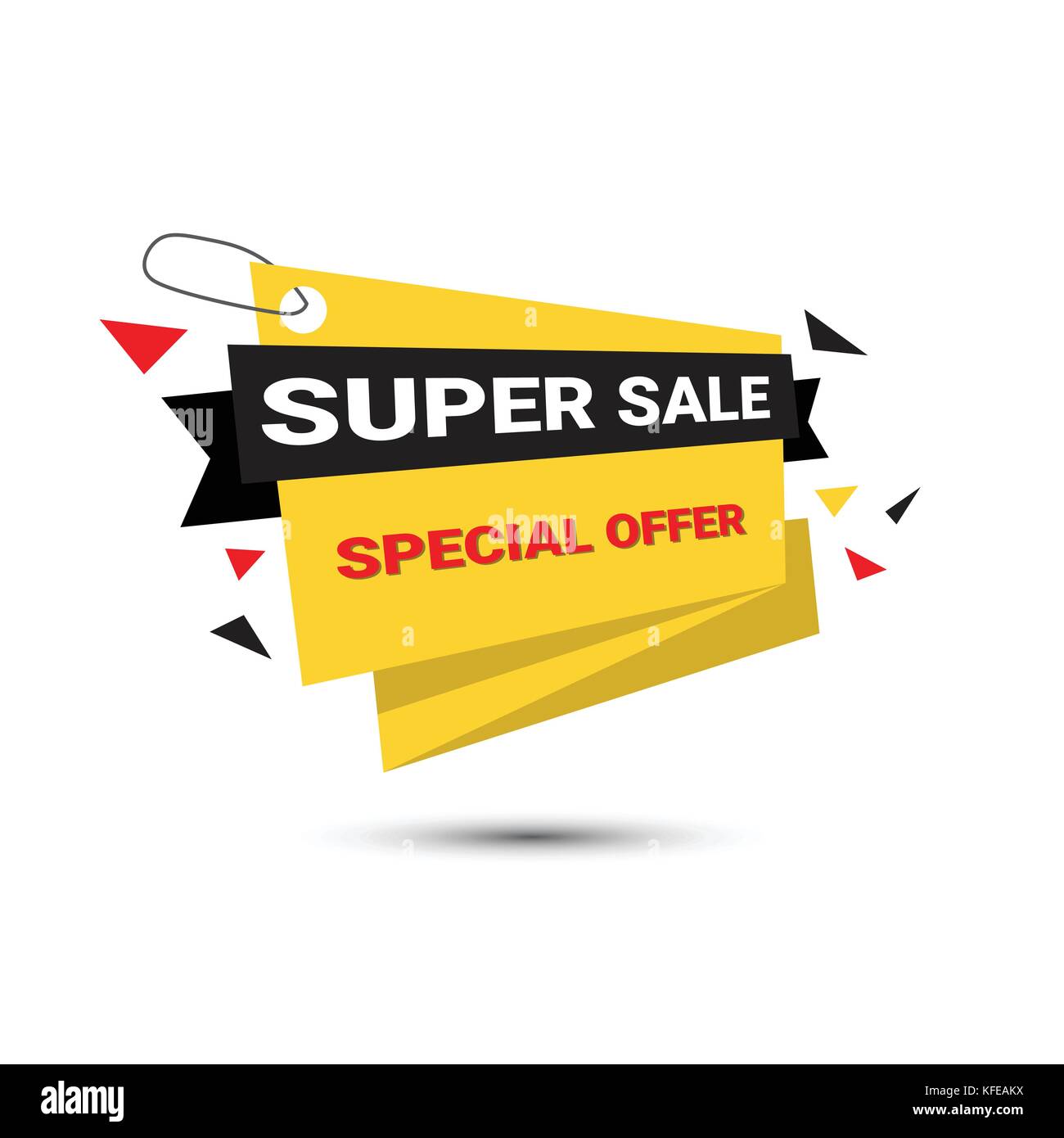 Super Sale Banner Special Offer Template Tag Isolated On White ...