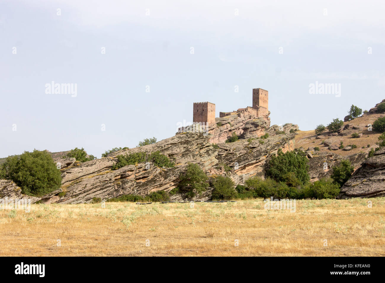 The Castillo de Zafra, a 12th-century castle built on a sandstone ...