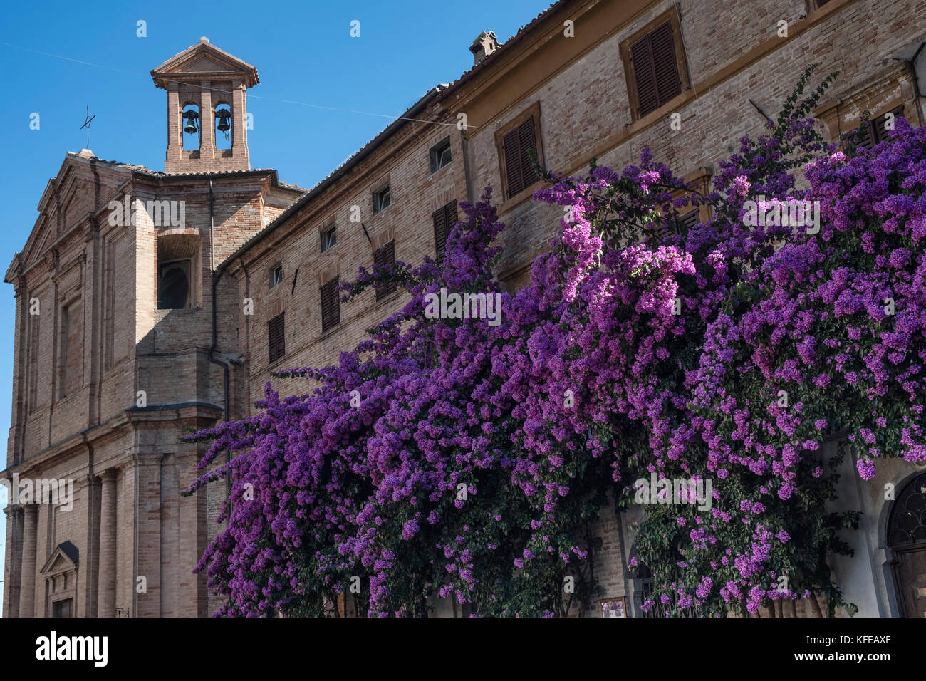 Corinaldo (Ancona, Marches, Italy): the historic town at morning ...
