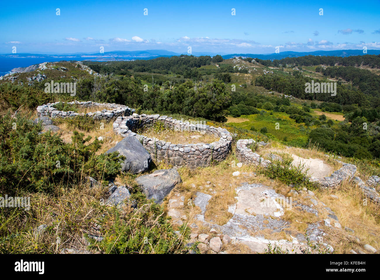 The ancient celtic castro in Monte do Facho, a pre-Roman settlement in ...