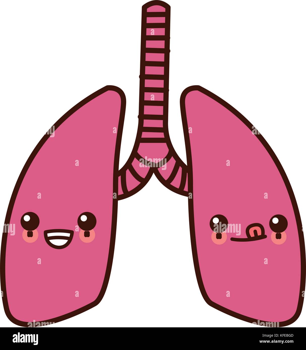 Cute healthy human lungs Stock Vector Images - Alamy