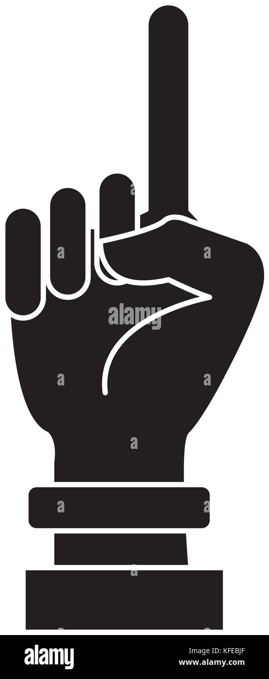 Hand number one symbol Stock Vector Image & Art - Alamy