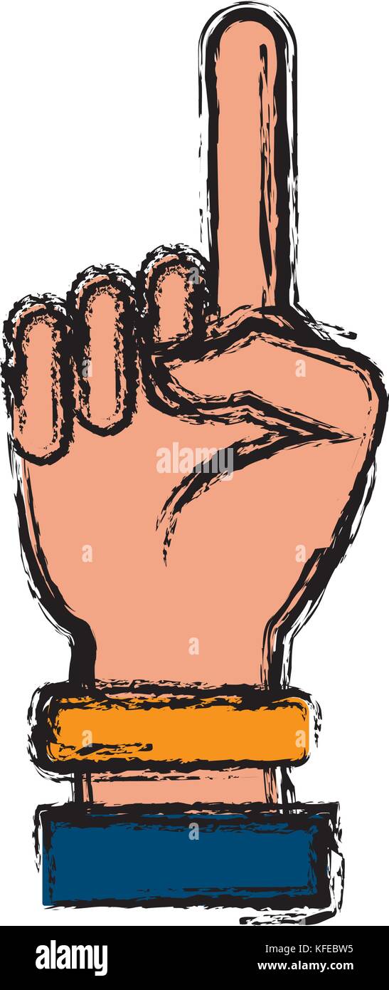 Hand number one symbol Stock Vector Image & Art - Alamy