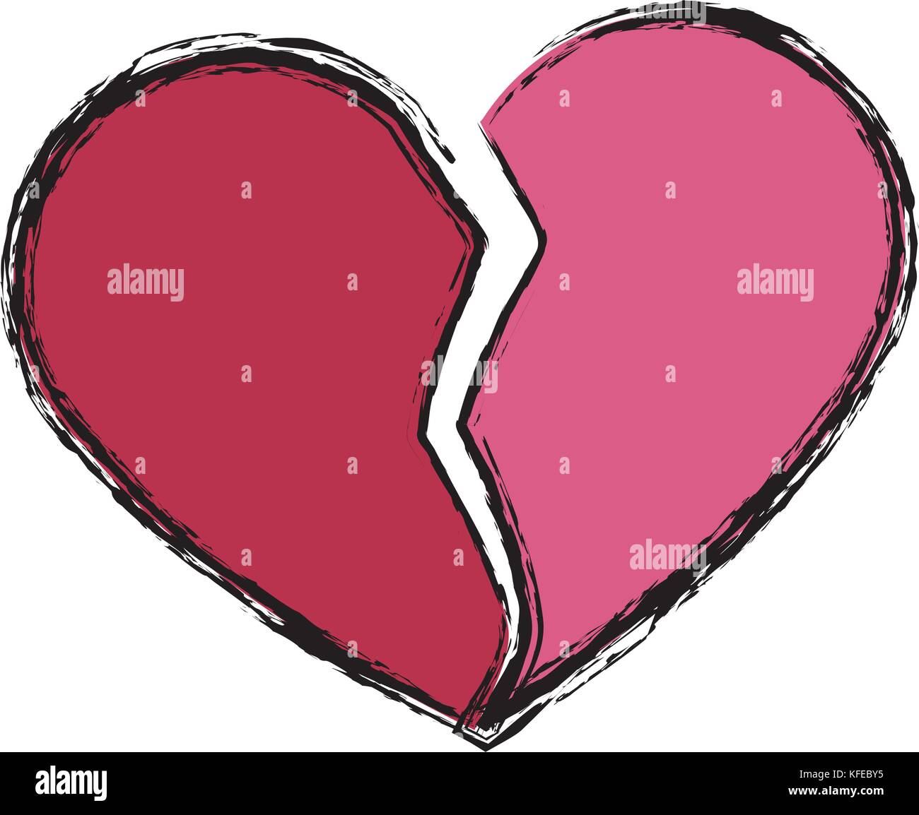 Broken heart symbol Stock Vector Image & Art - Alamy