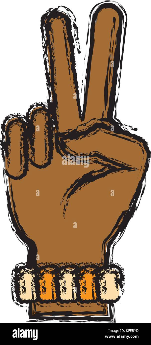Hand peace symbol Stock Vector Image & Art - Alamy