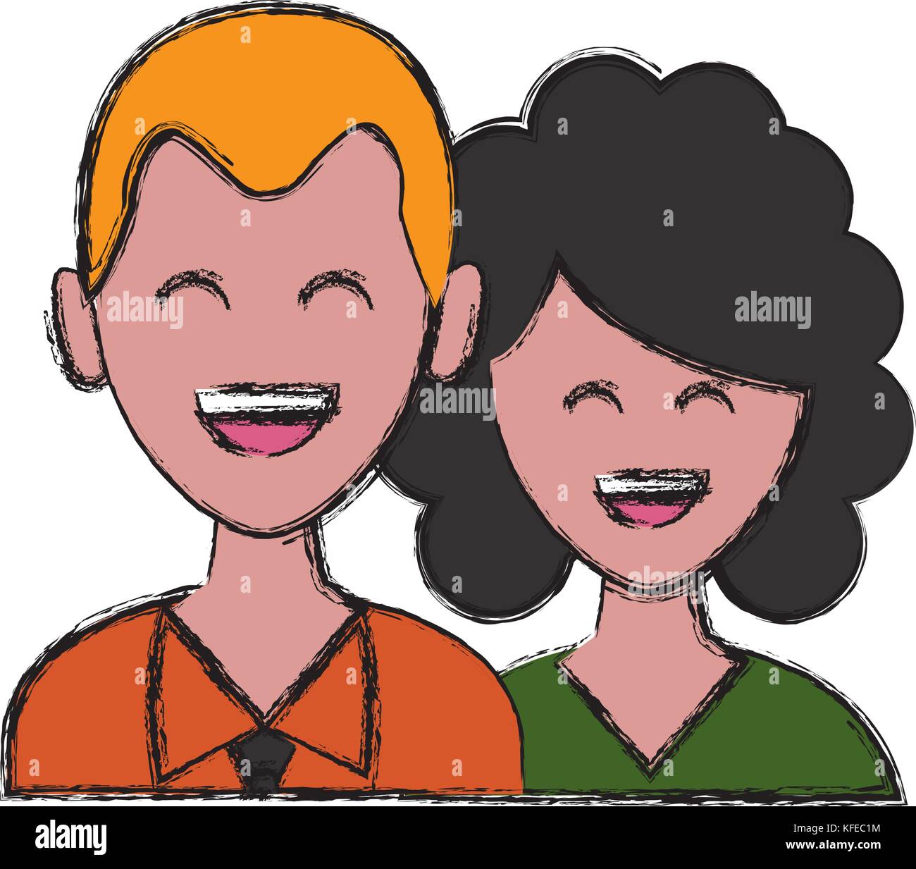 Cute couple cartoon Stock Vector Image & Art - Alamy
