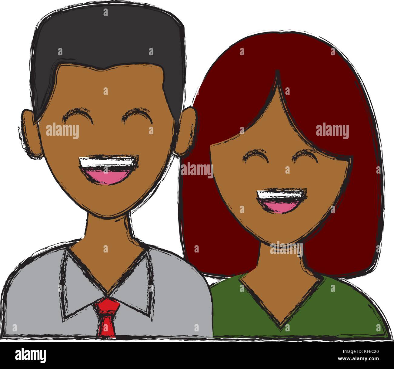 Cute couple cartoon Stock Vector Image & Art - Alamy