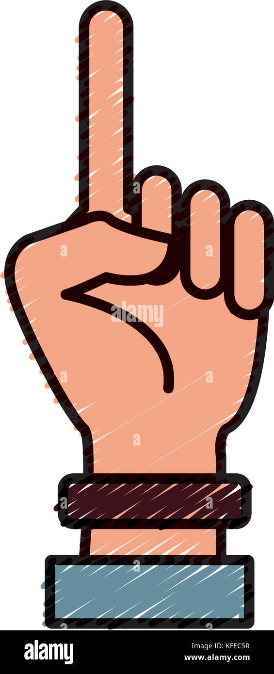 Hand number one symbol Stock Vector Image & Art - Alamy
