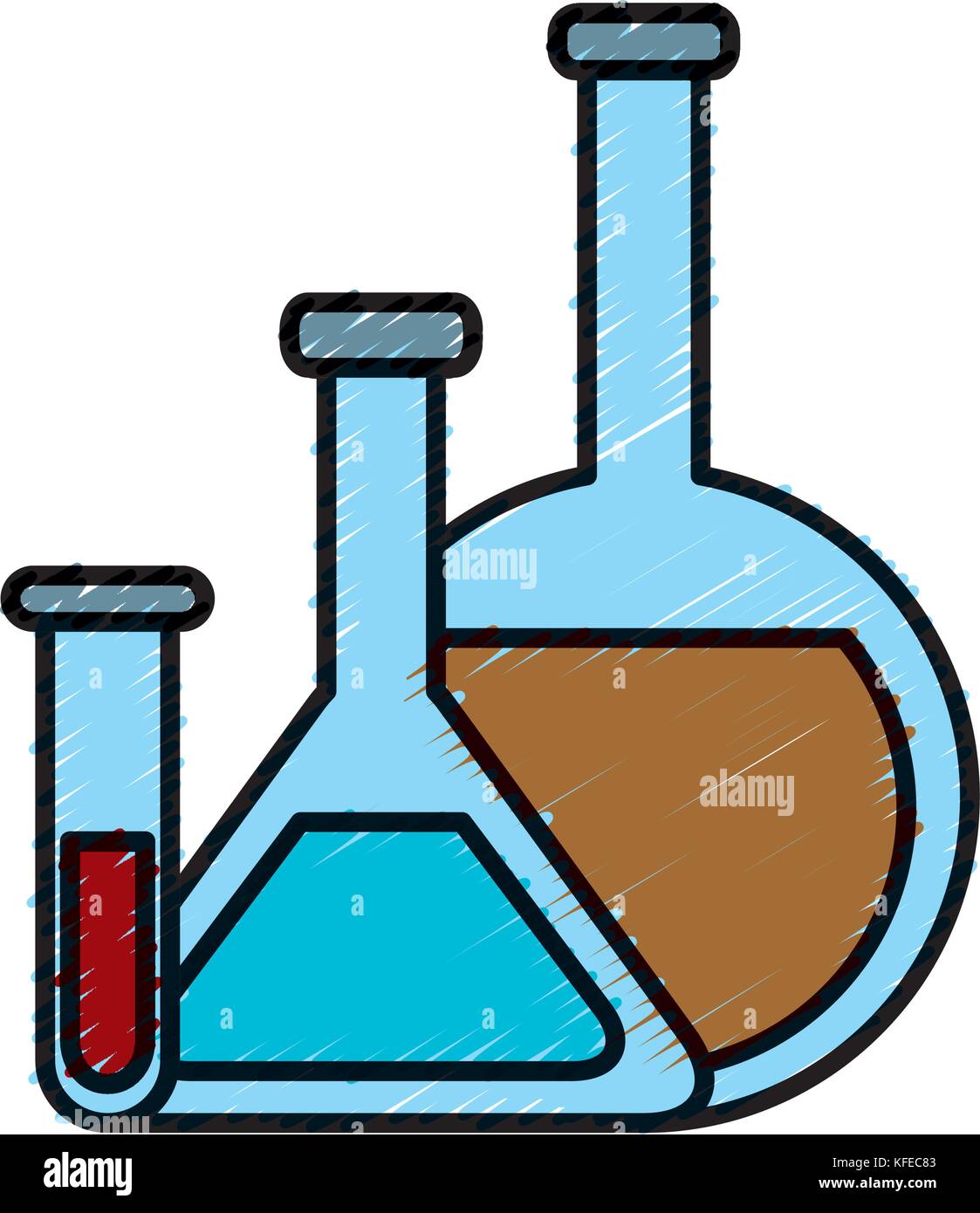 Flask chemistry tools Stock Vector Image & Art - Alamy