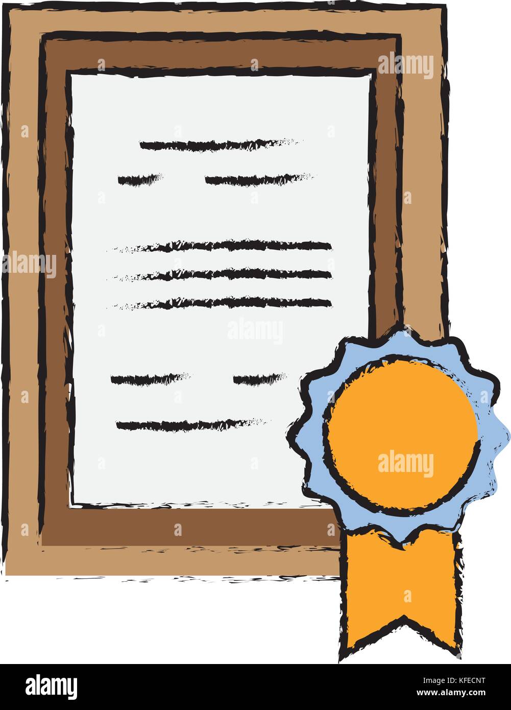 graduation diploma certificate with wood frame design Stock Vector ...