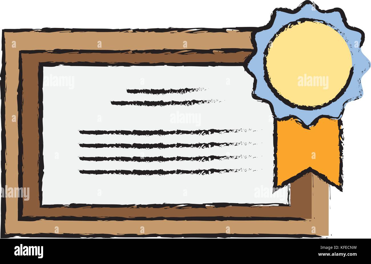 graduation diploma certificate with wood frame design Stock Vector ...