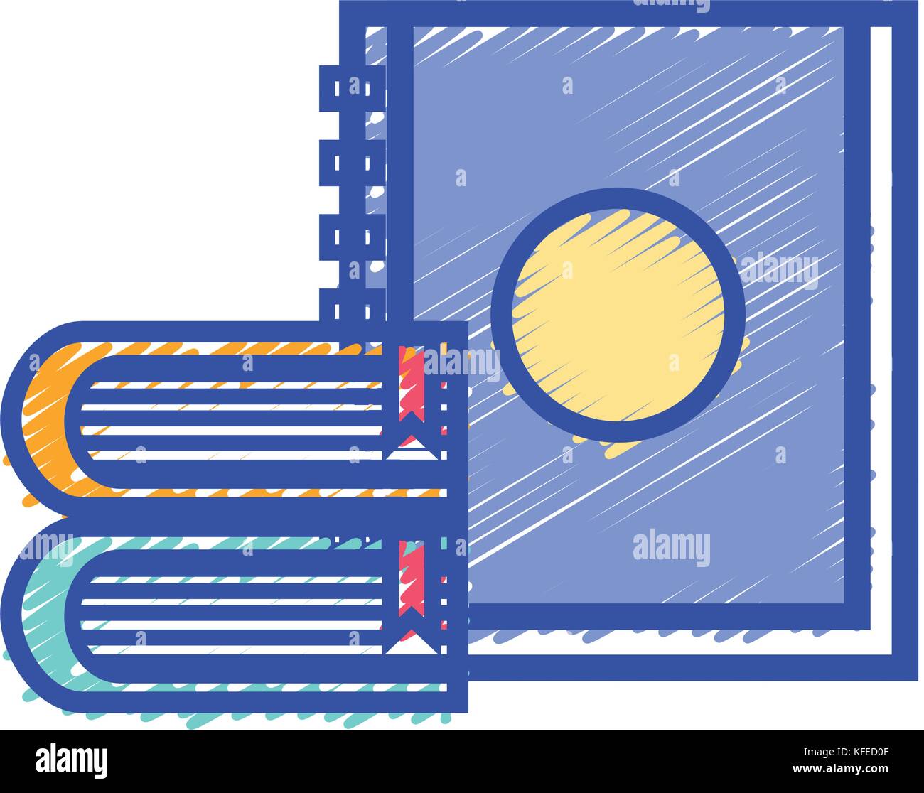 education books and notebook object design Stock Vector Image & Art - Alamy