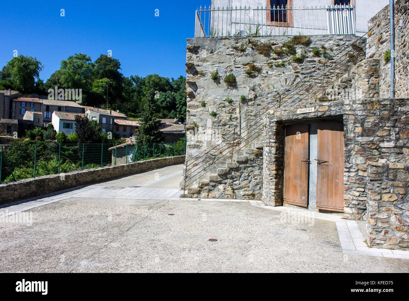 The Chateau de Saissac, a ruined castle and one of the so-called Cathar ...