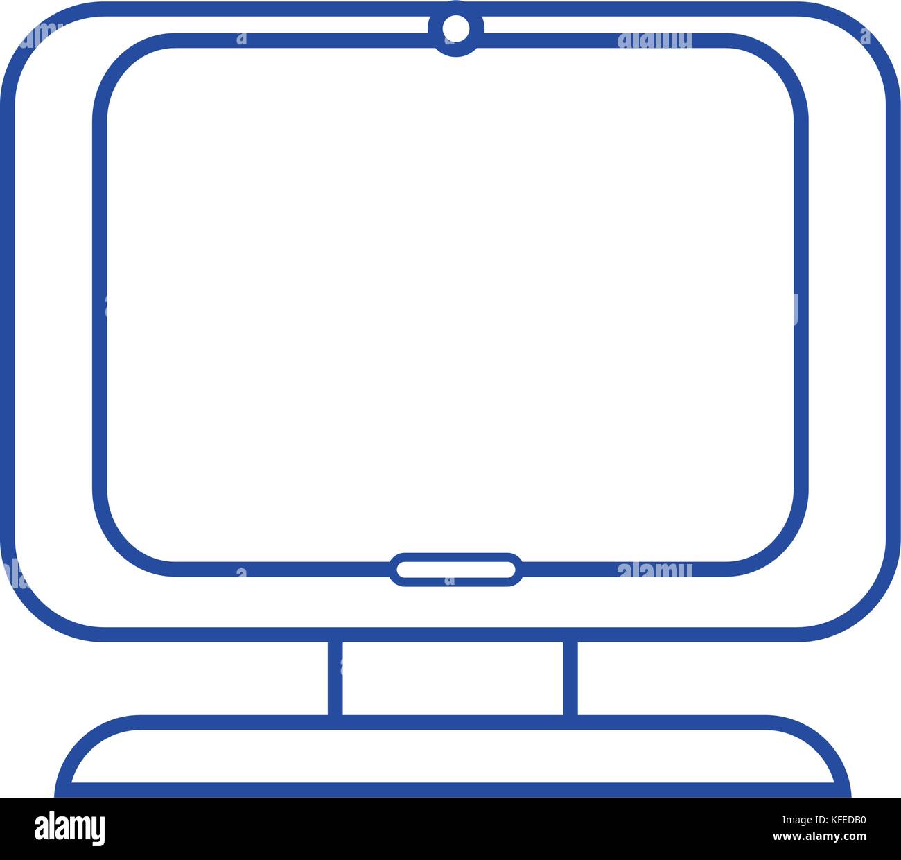 line computer digital screen equipment technology Stock Vector Image ...