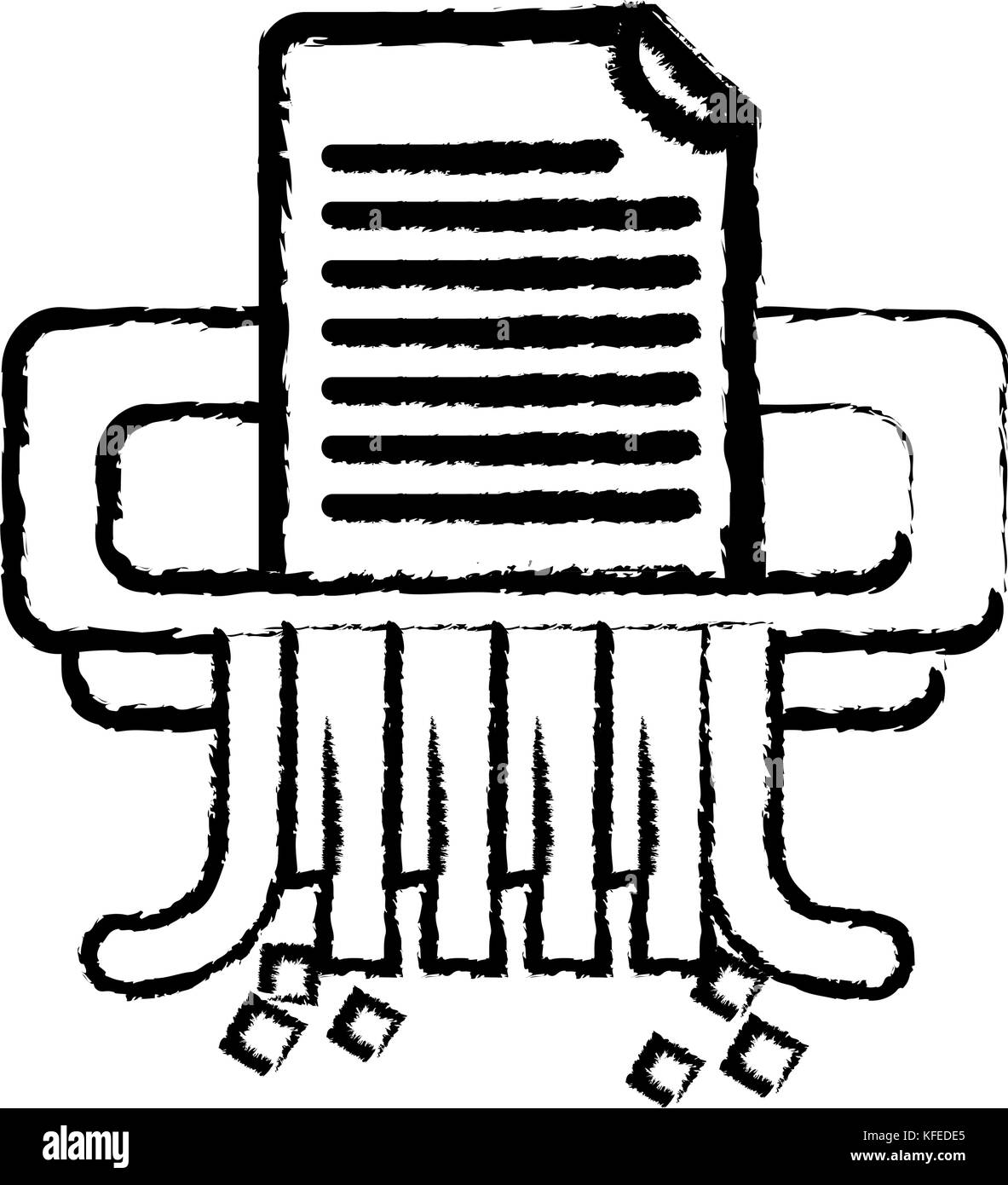 figure office paper shredder machine design Stock Vector Image & Art ...