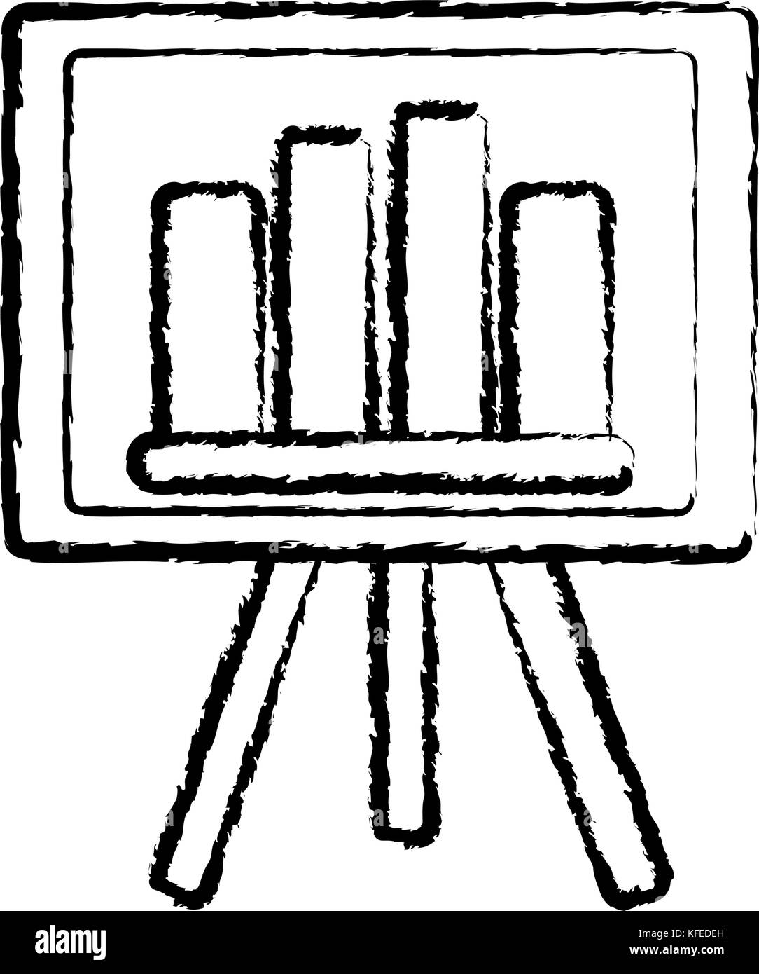 figure strategy presentation with statistics graphic bar Stock Vector ...