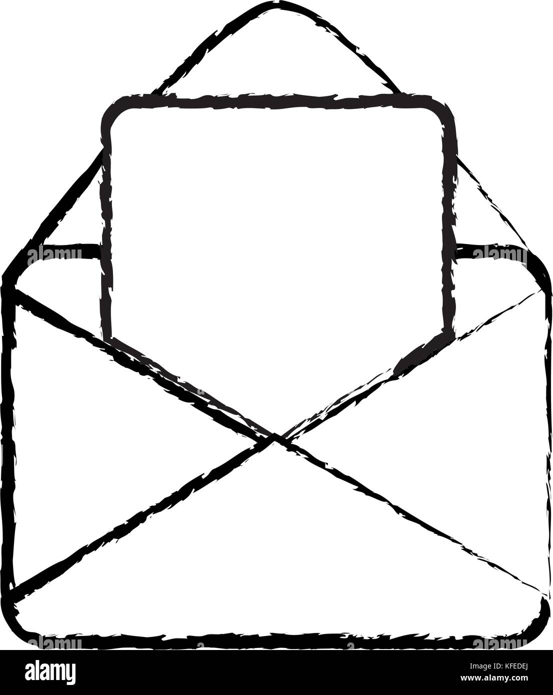 figure card message with letter document information Stock Vector Image ...