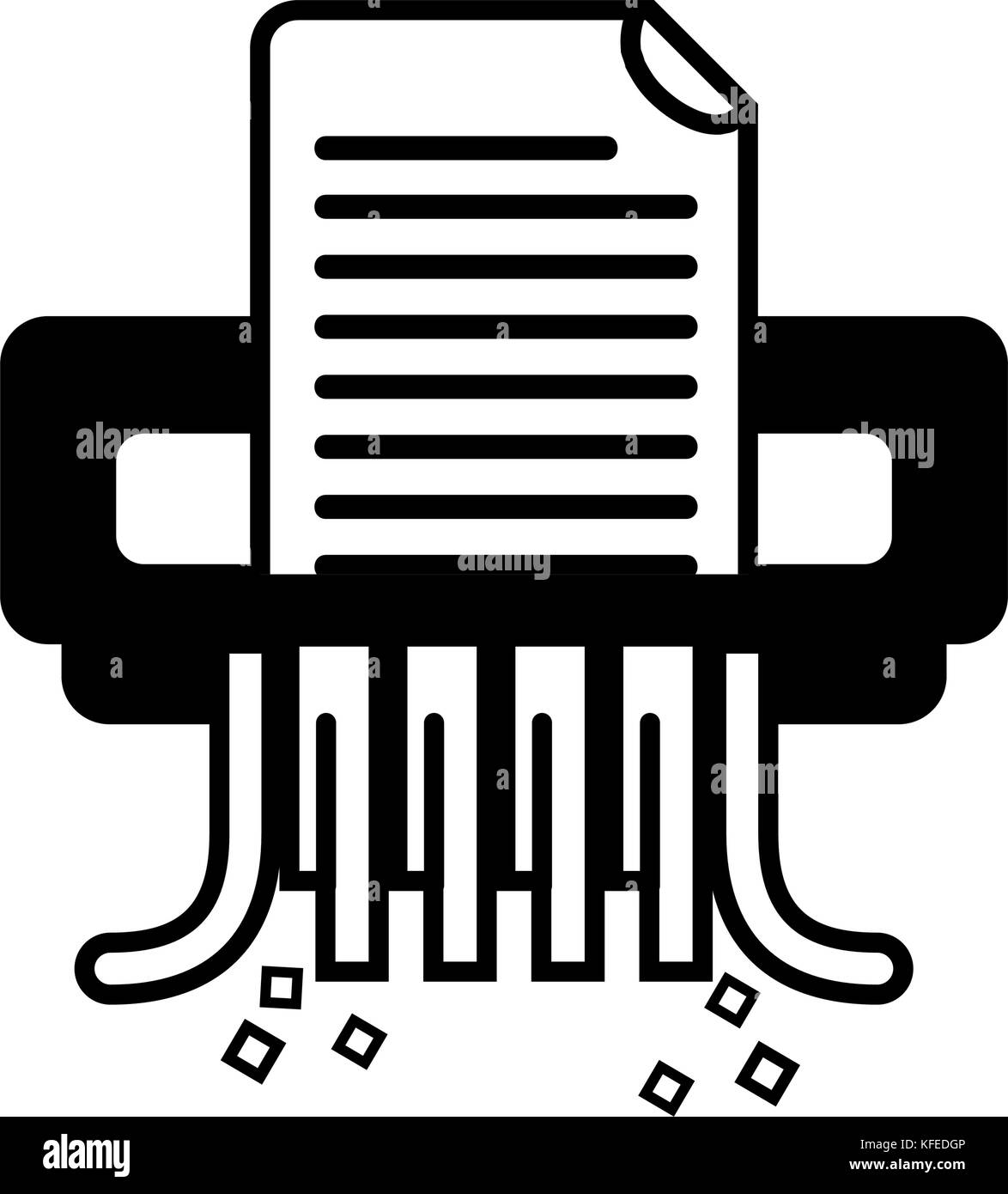 contour office paper shredder machine design Stock Vector Image & Art ...