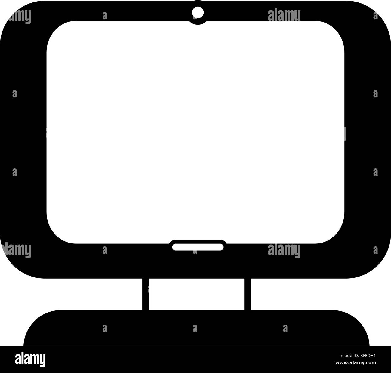 contour computer digital screen equipment technology Stock Vector Image ...