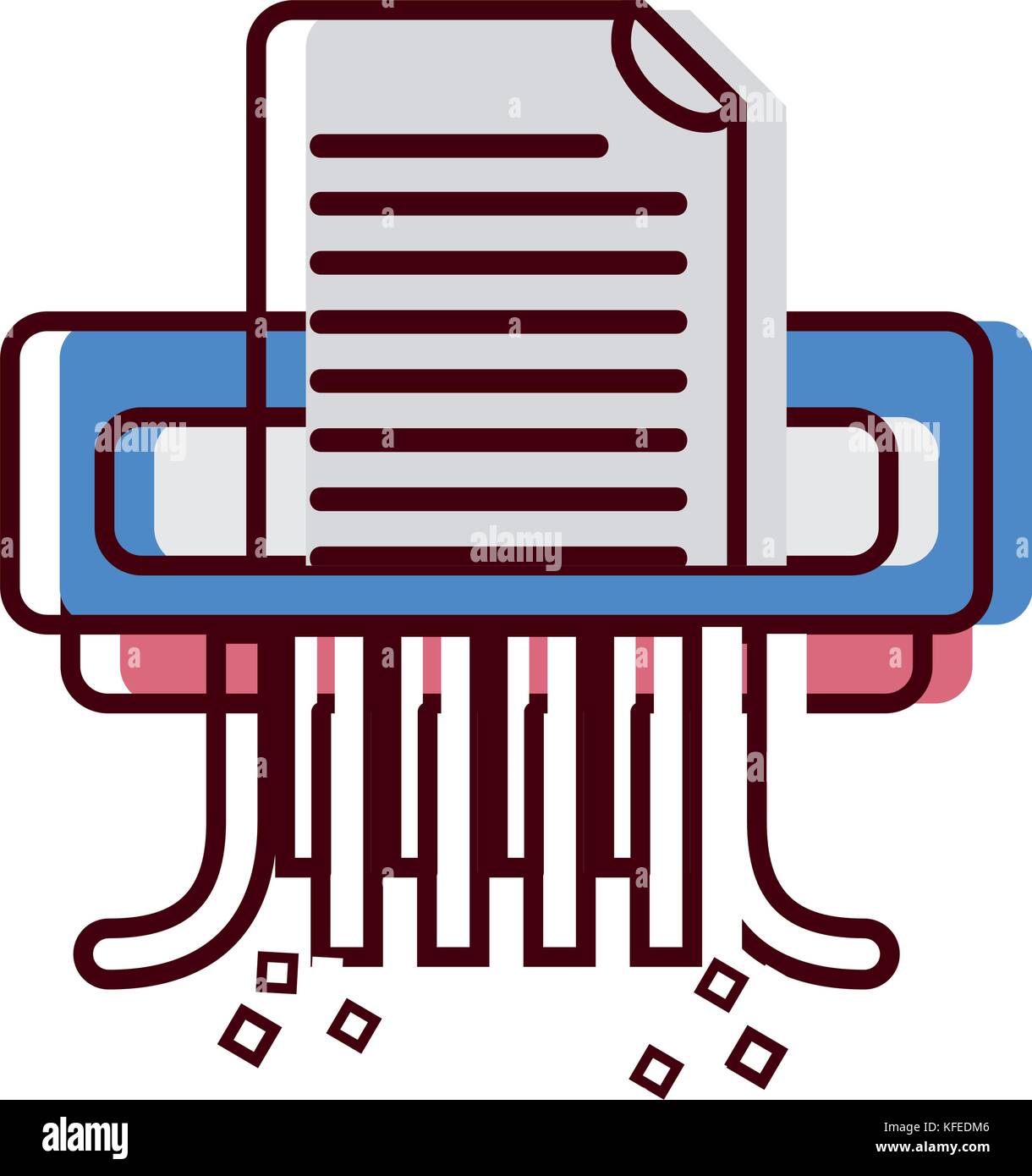 Paper shredder machine Stock Vector Images - Alamy