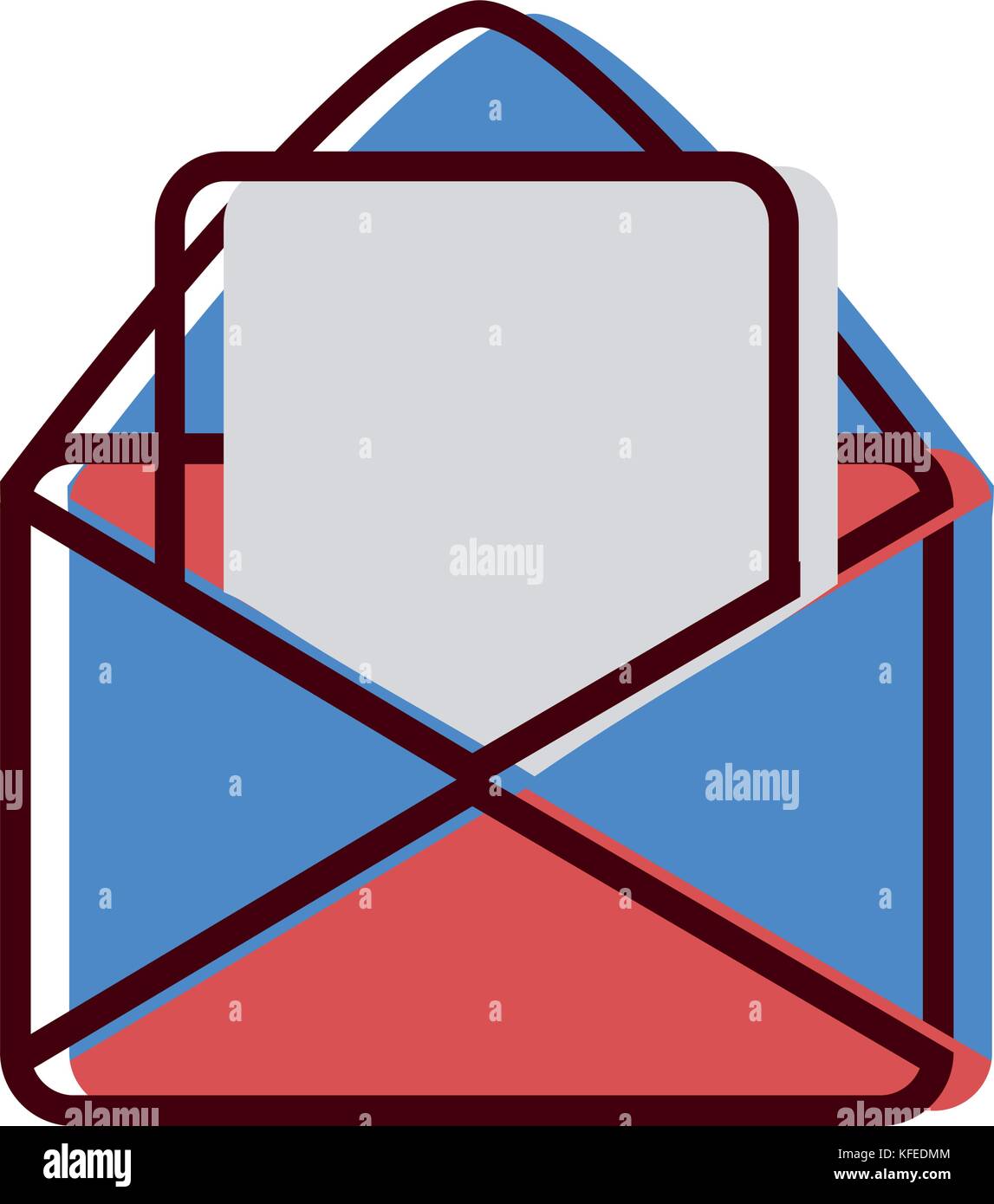 card message with letter document information Stock Vector Image & Art ...