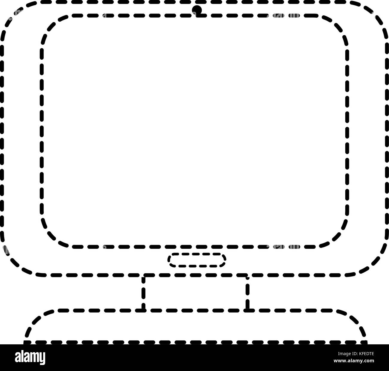 dotted shape computer digital screen equipment technology Stock Vector ...