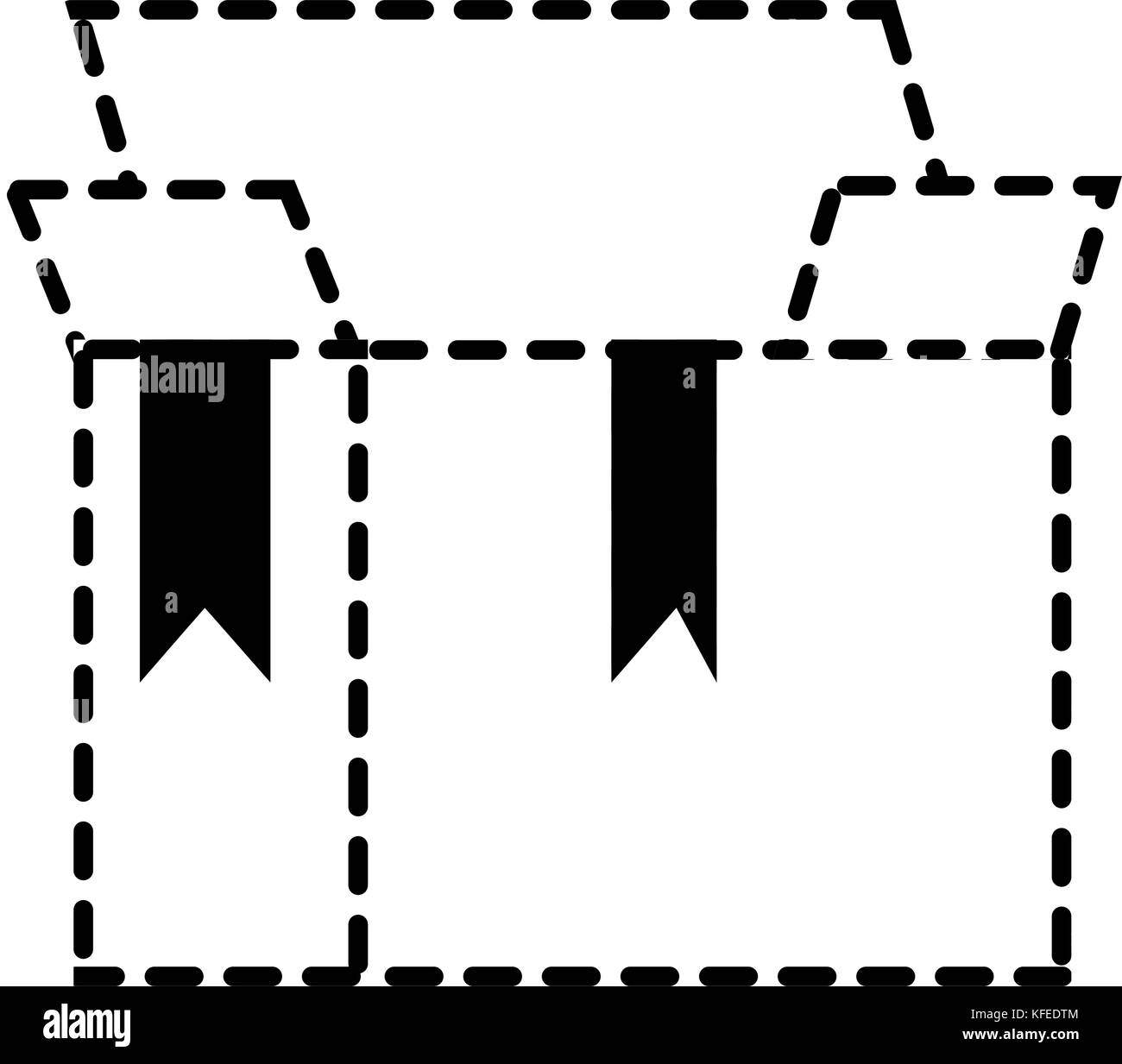 dotted shape box package object open design Stock Vector Image & Art ...