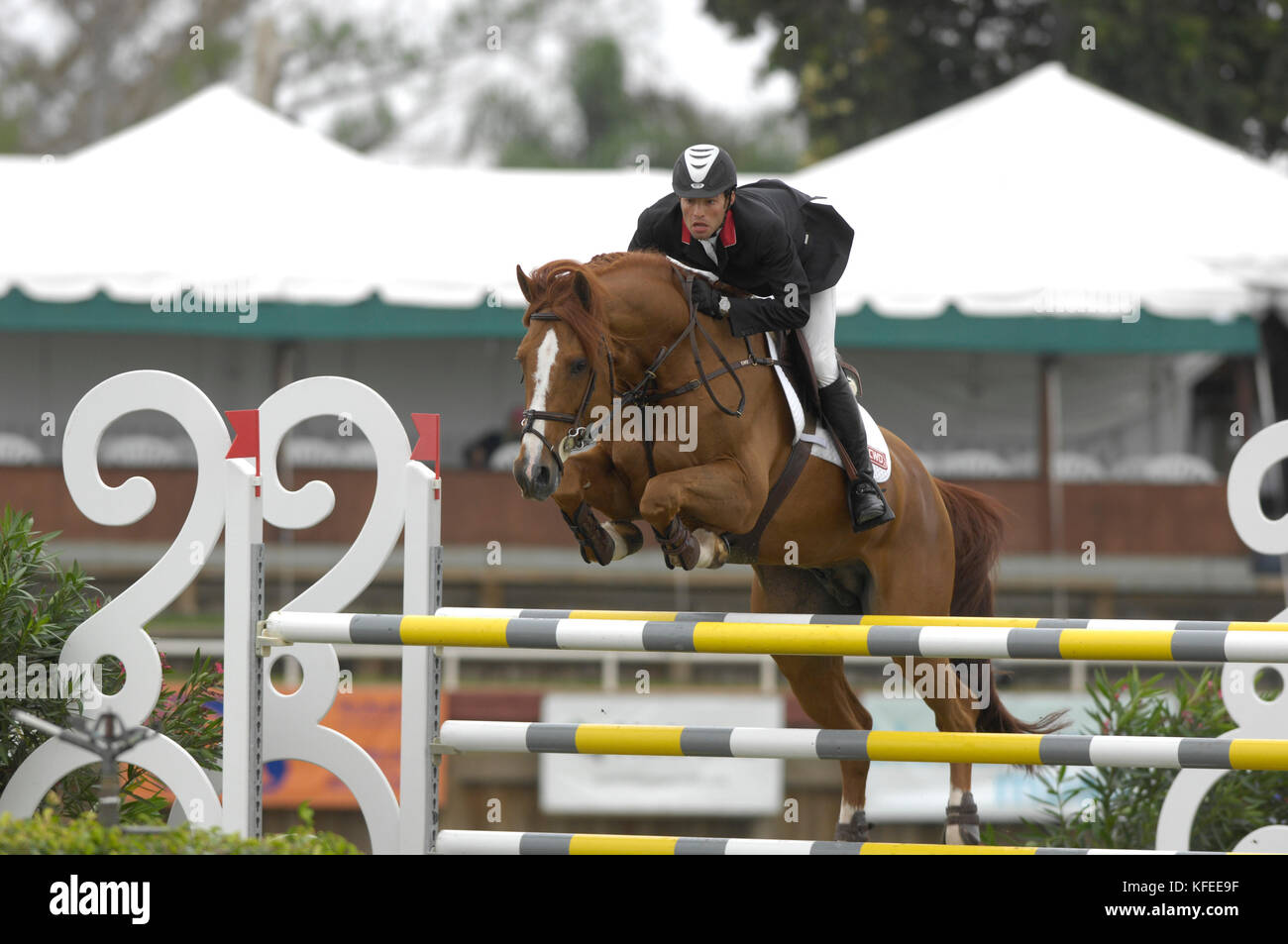Derek Braun riding Jestar du Luzon, Winter Equestrian Festival ...
