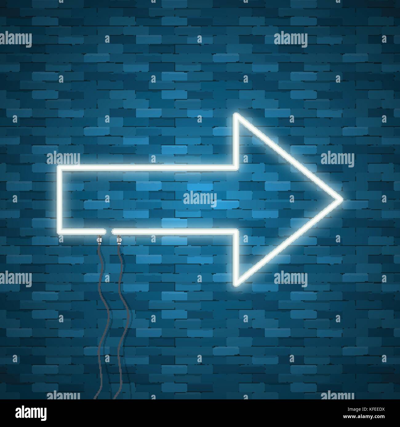 Neon Arrow Sign. Electric light arrow. Stock vector Stock Vector Image ...