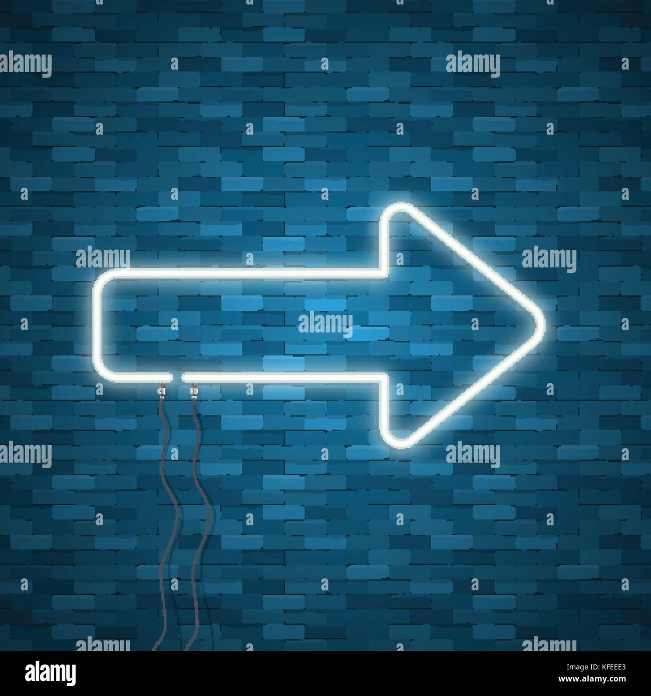 Neon Arrow Sign. Electric light arrow. Stock vector Stock Vector Image ...