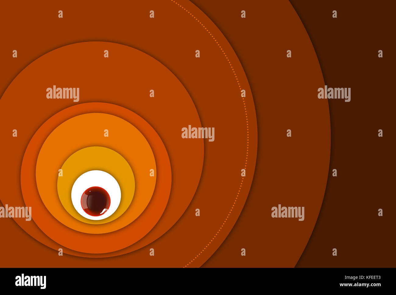 Expanding circles growing outward with shadows Stock Photo - Alamy