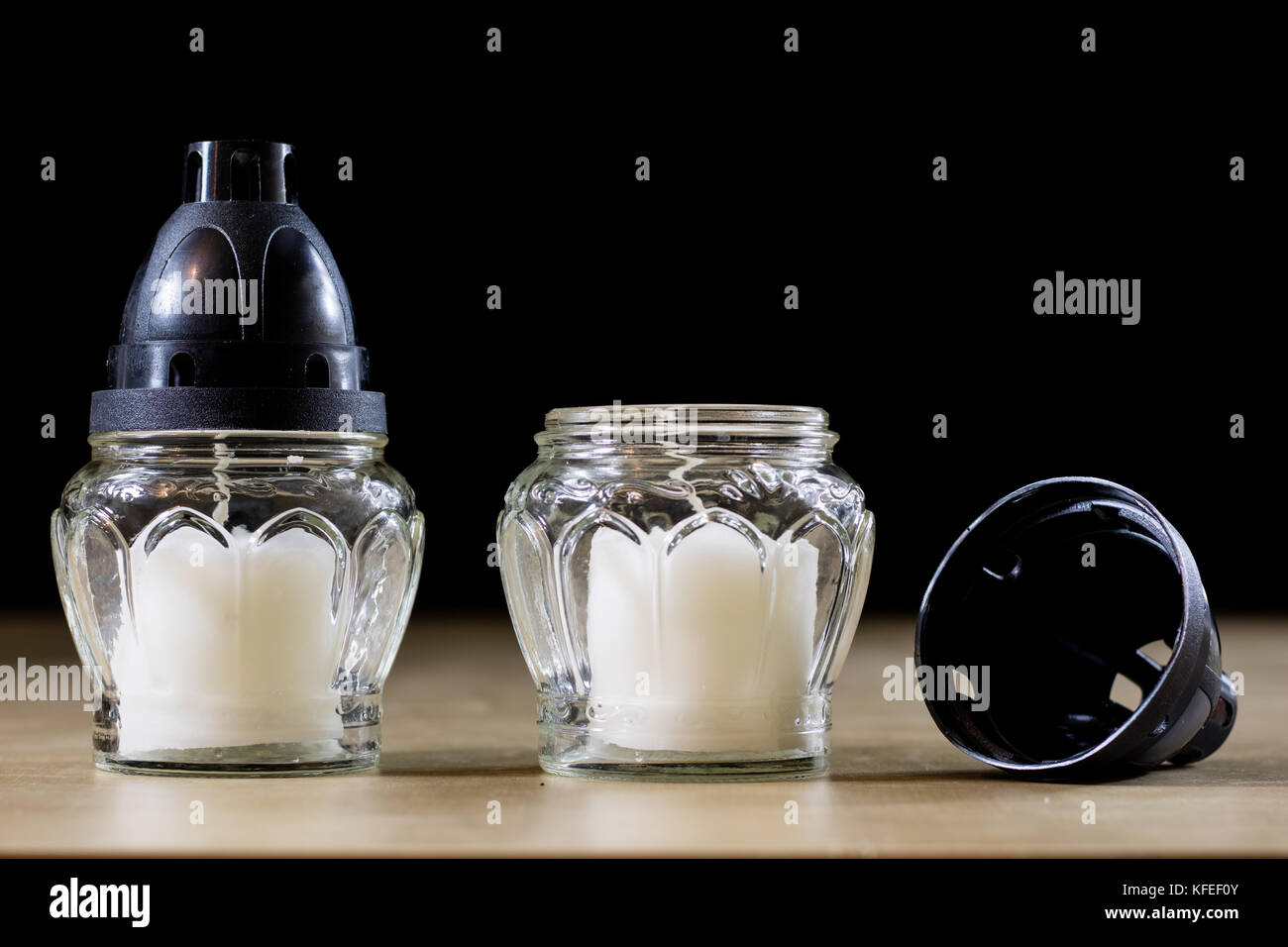 Ordinary candle to ignite on the grave Stock Photo - Alamy