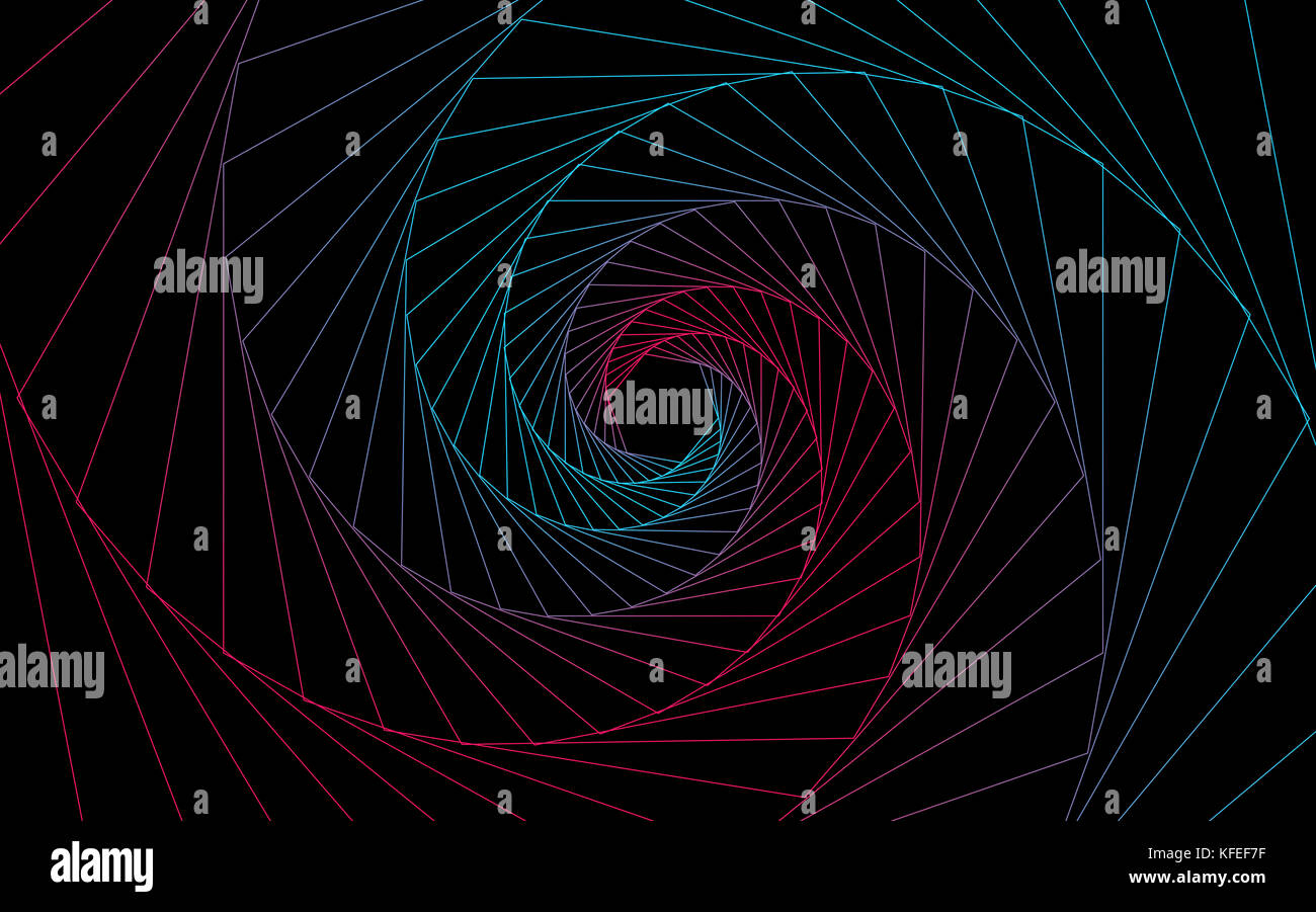 Blue geometry tunnel hi-res stock photography and images - Alamy