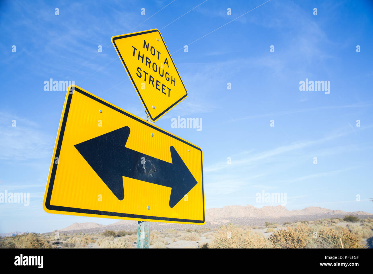 Street Signs in the desert Stock Photo - Alamy