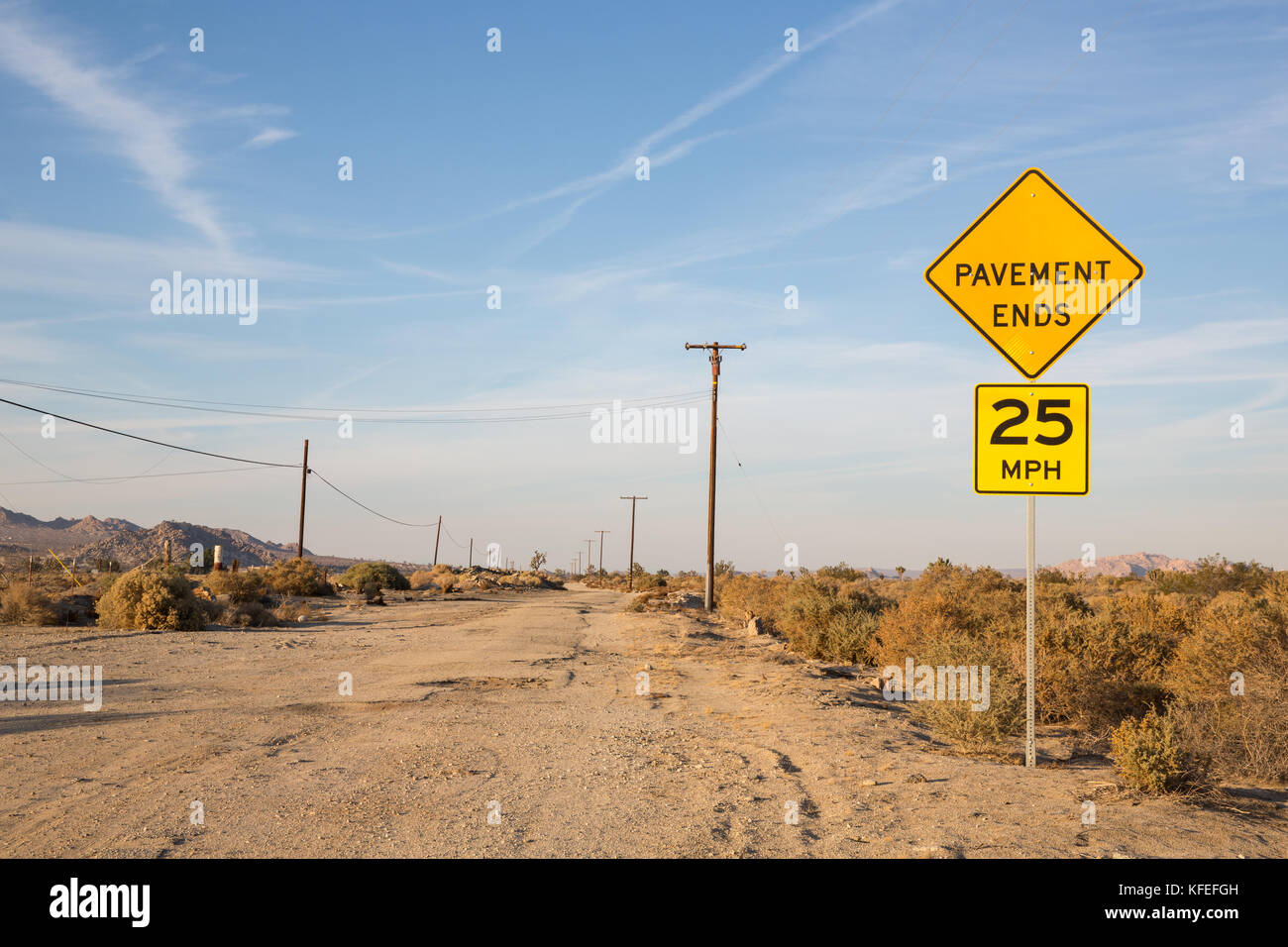 Street Signs in the desert Stock Photo - Alamy