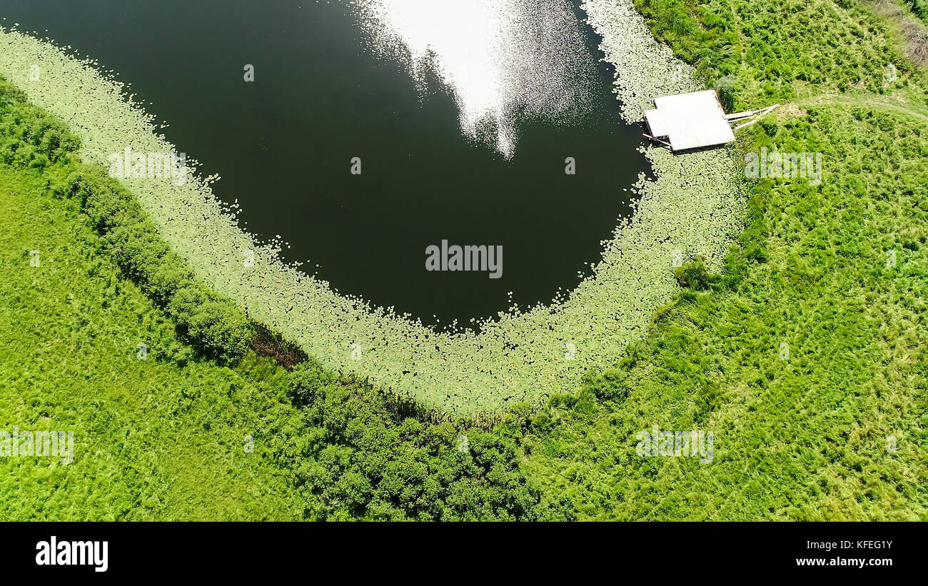 Aerial view on the lake in Durmitor mountain Stock Photo - Alamy