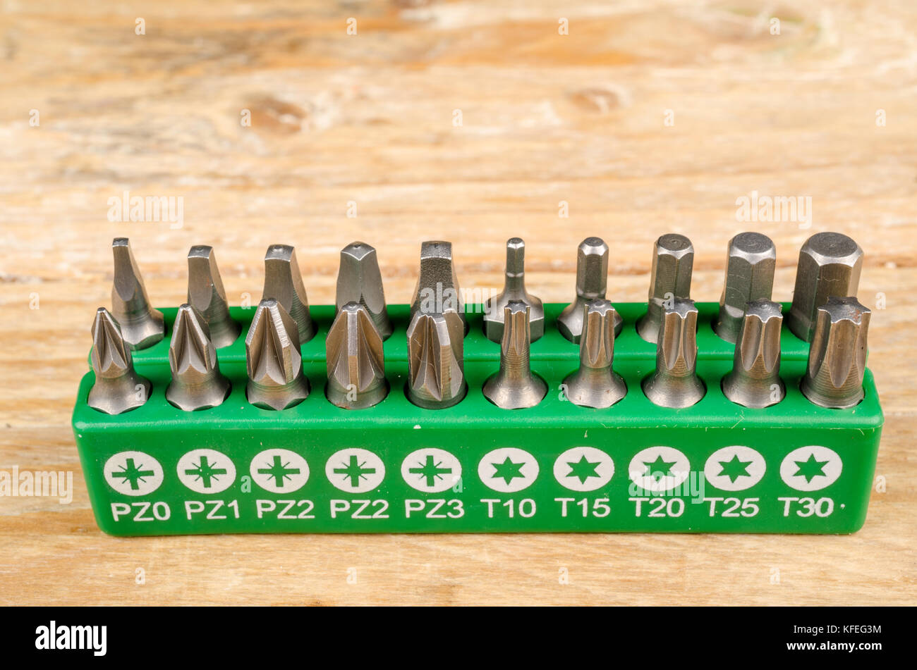 Assortment of magnetic screwdriver insert tips Stock Photo - Alamy
