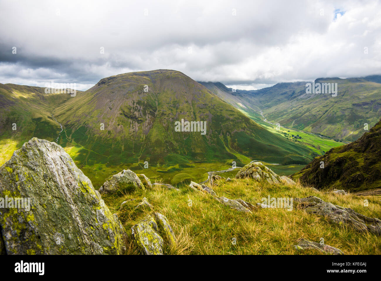 Yewbarrow. A fine but difficult climb in the Lake District of Cumbria ...