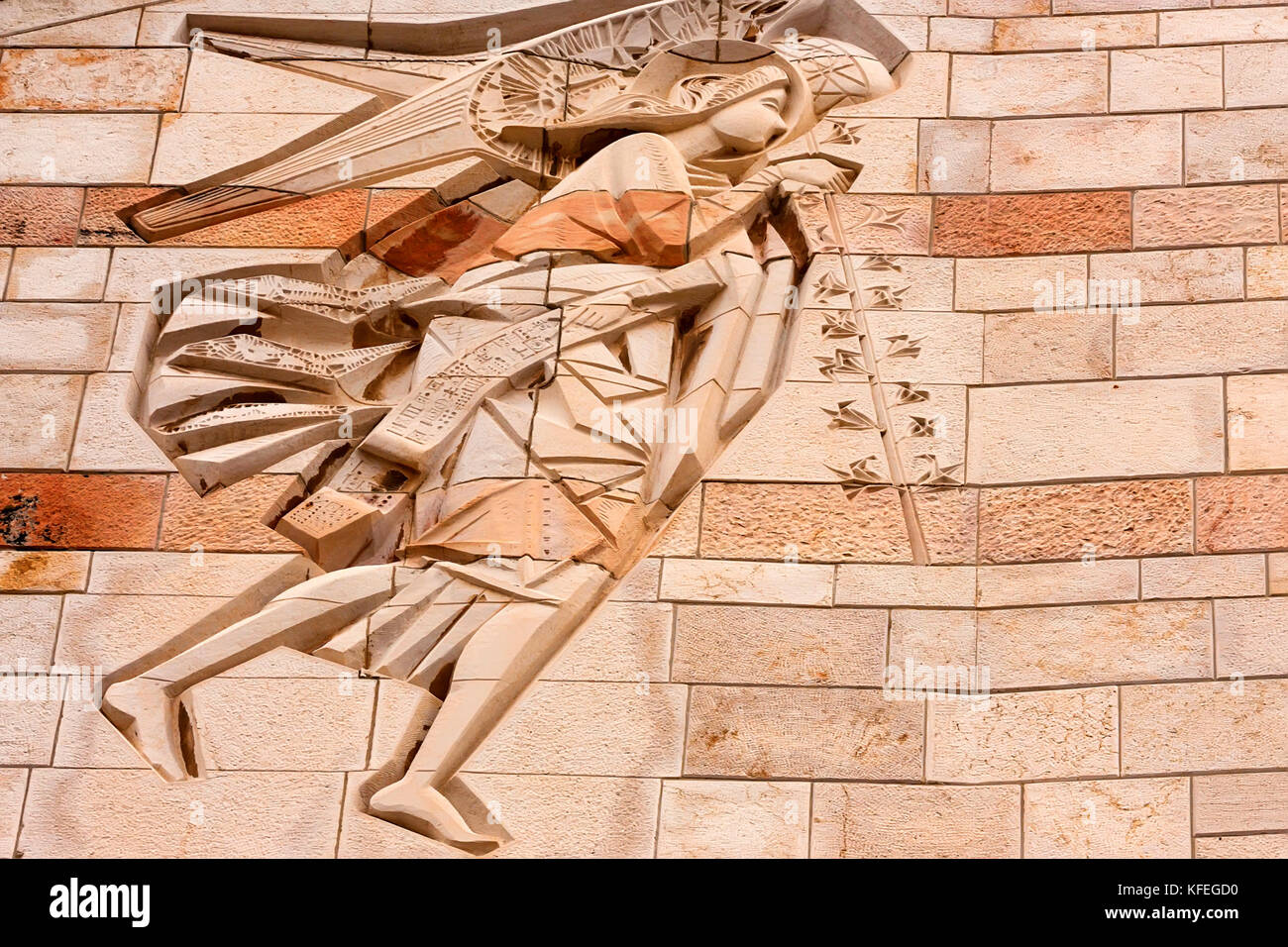 NAZARETH, ISRAEL - NOVEMBER 2011: Angel relief Stock Photo - Alamy