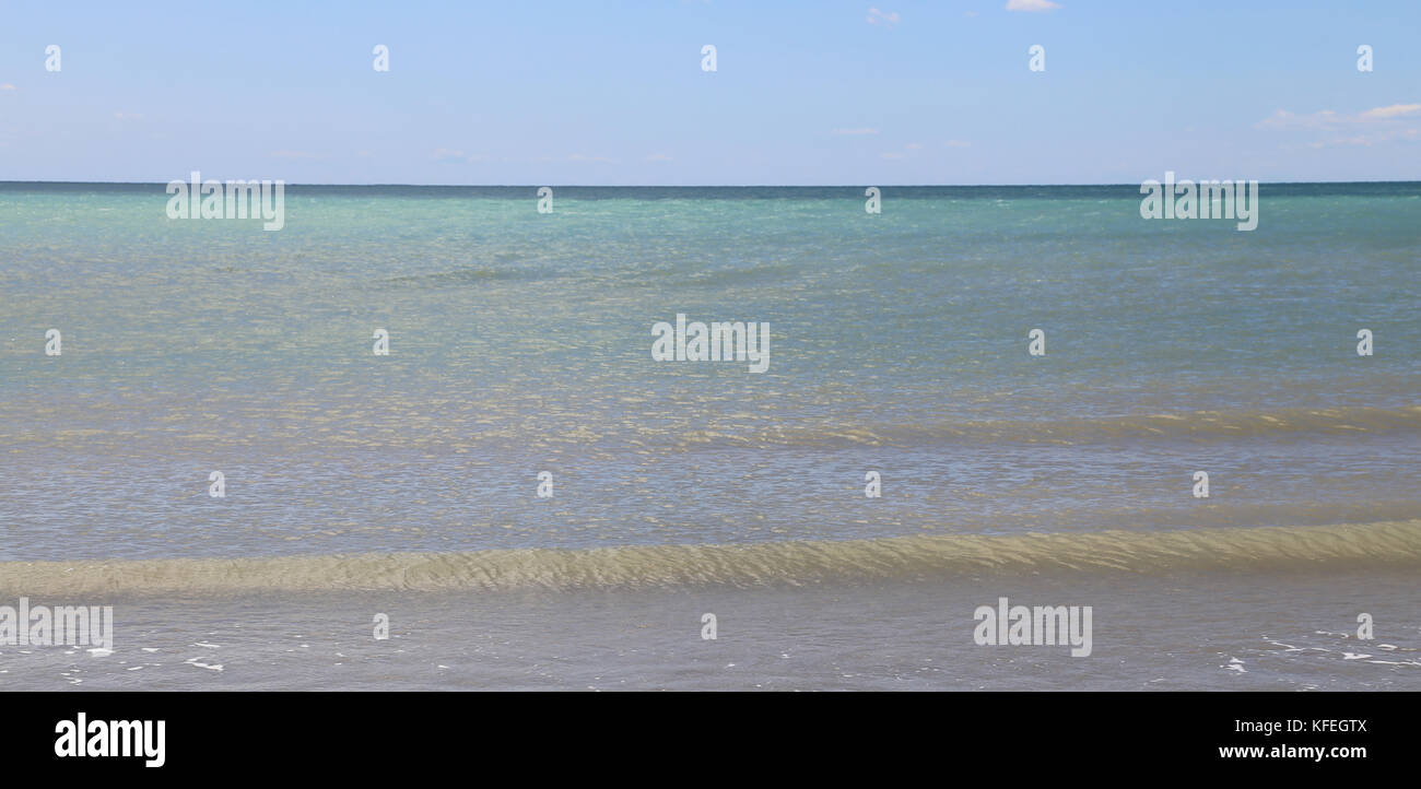 Beautiful clean sea without pollution and no people in the private ...