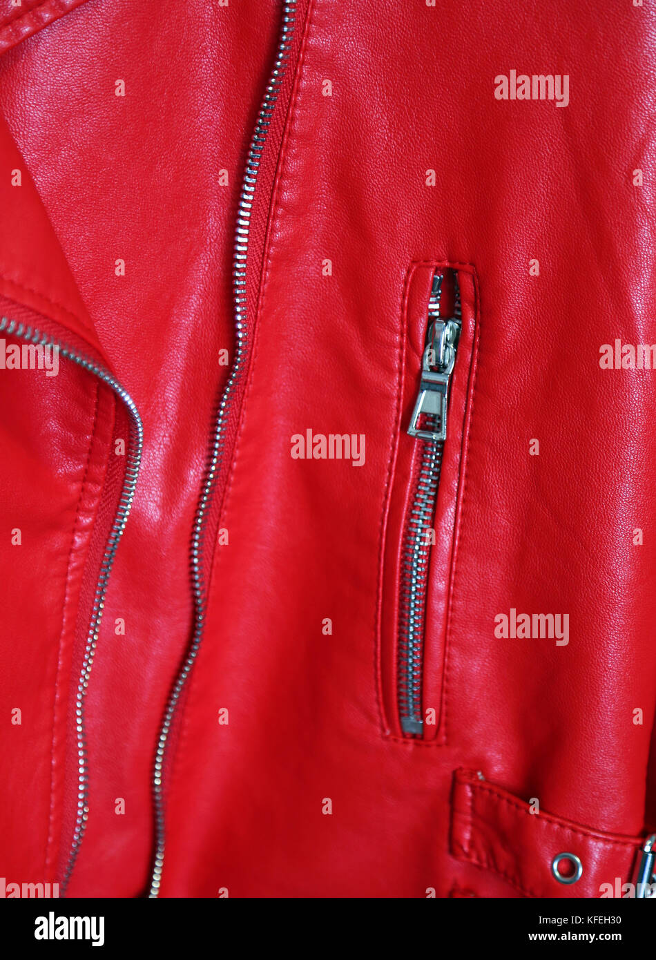 Biker red leather dress hi-res stock photography and images - Alamy