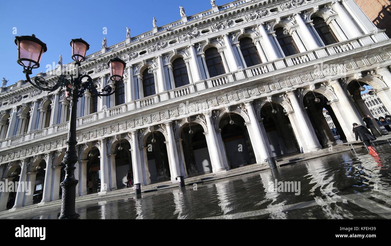 Saint Mark square and ancient Palace of National Library called ...