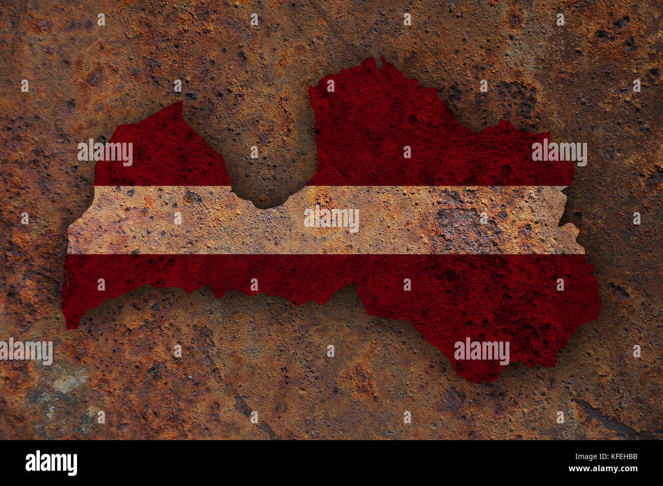 Textured map of Latvia in nice colors Stock Photo - Alamy