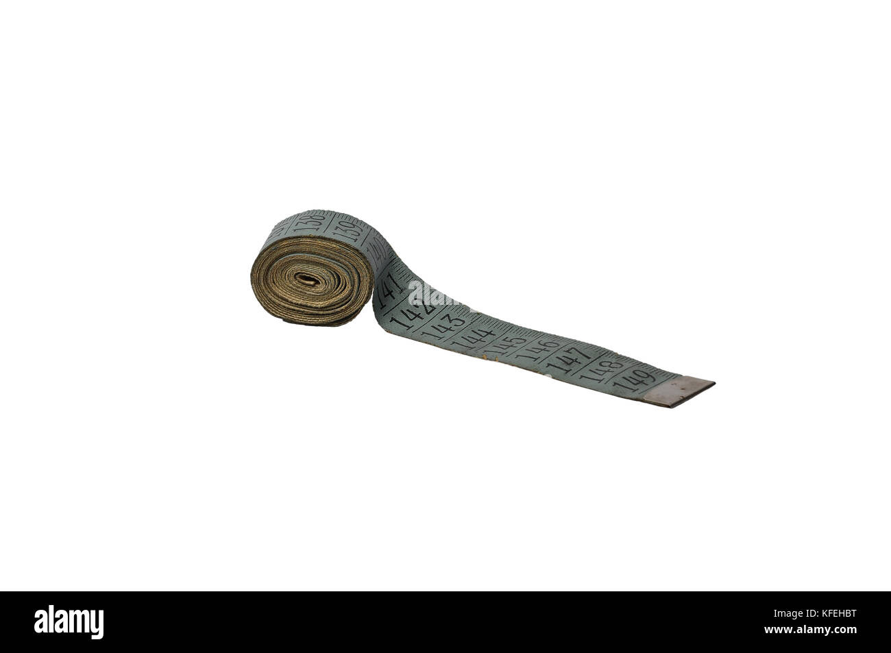 Old fashioned tape measure Cut Out Stock Images & Pictures - Alamy