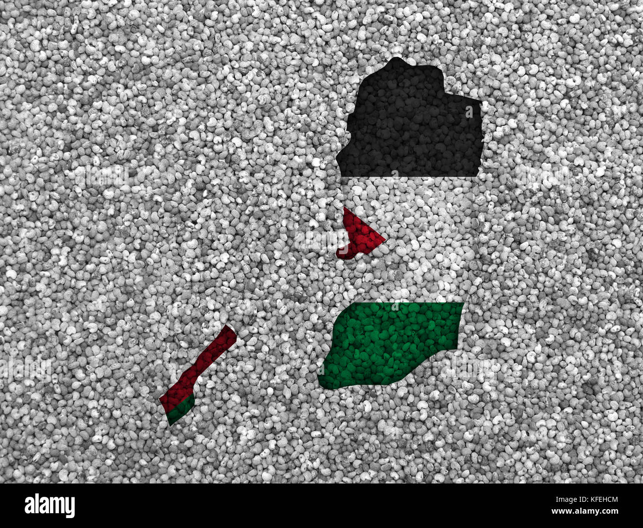 Map and flag of Palestine on poppy seeds Stock Photo - Alamy