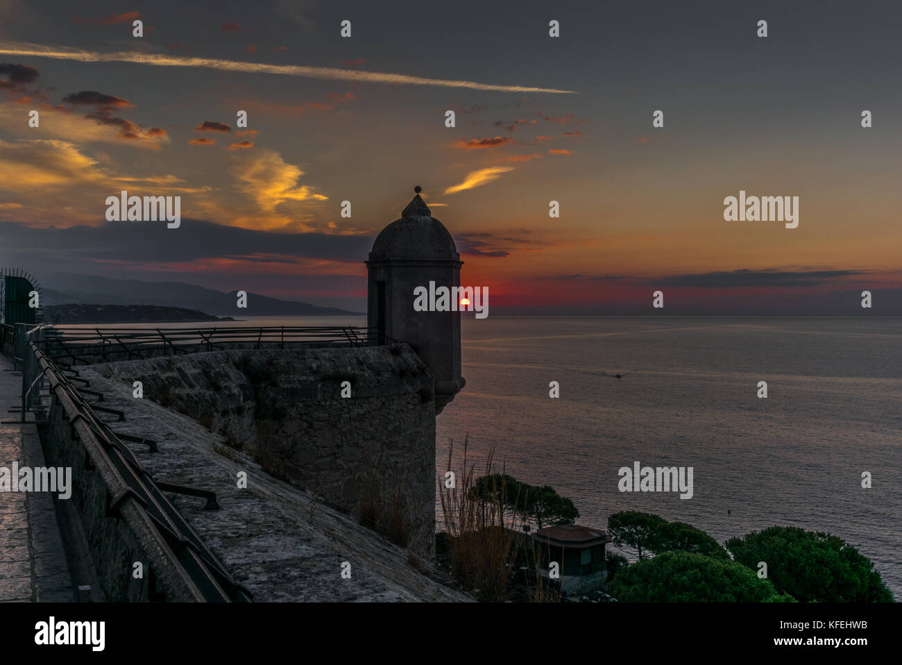 View on the Mediterranean sea from the hills of Monaco - 4 Stock Photo ...