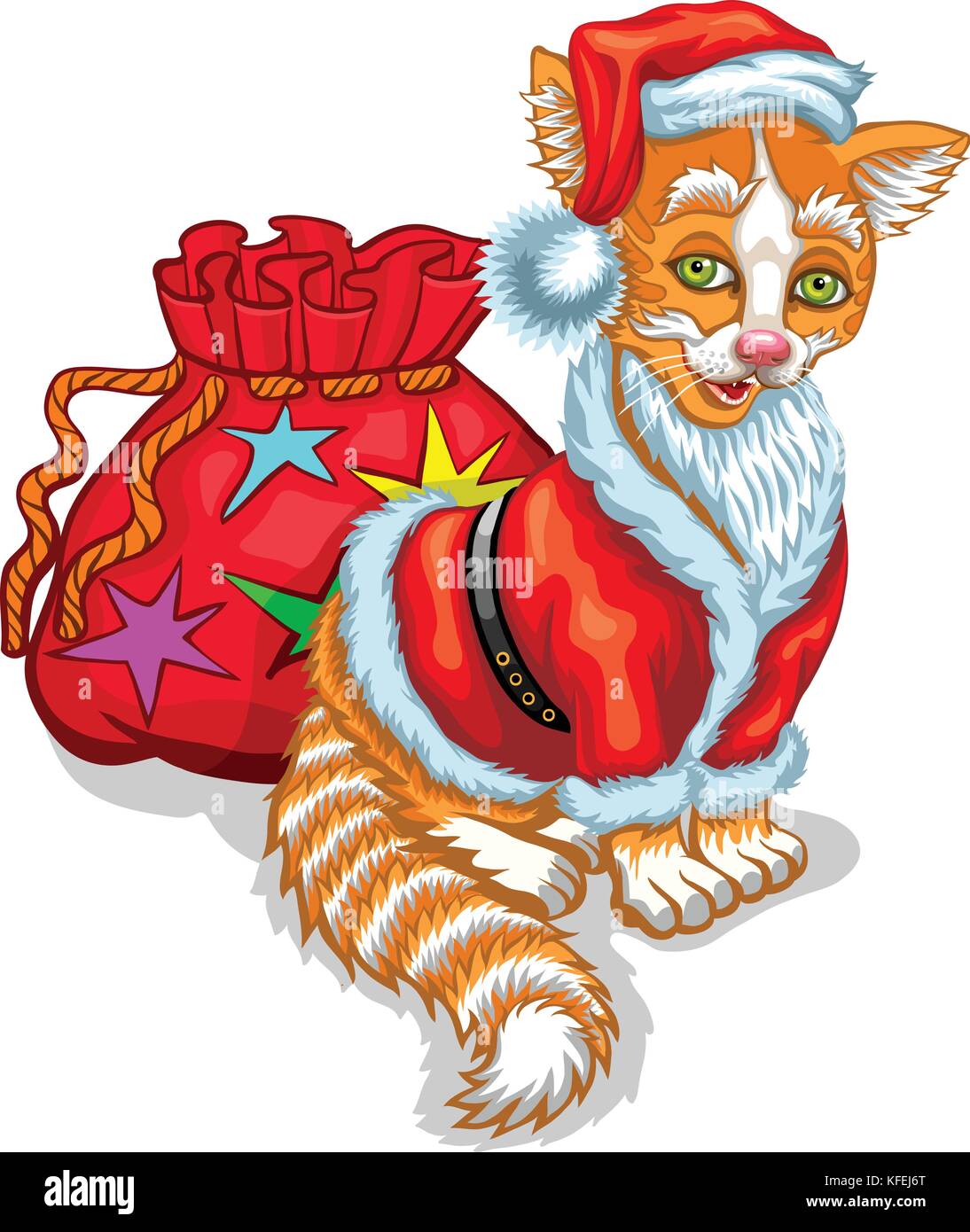 Image santa hat gifts Stock Vector Images - Alamy