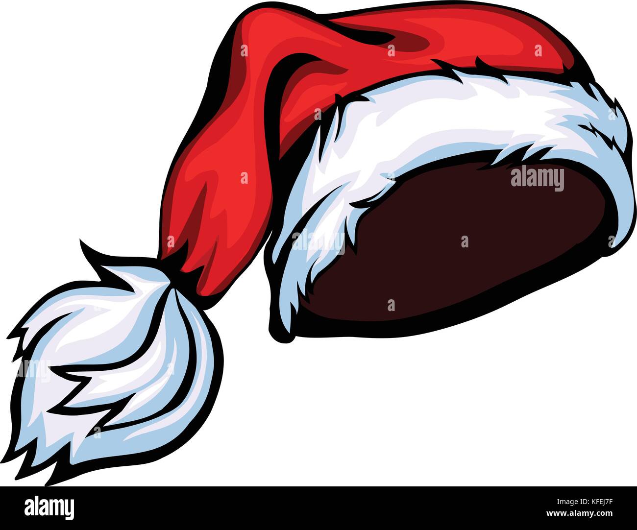 Cartoon Santa hat isolated on white Stock Vector Image & Art - Alamy