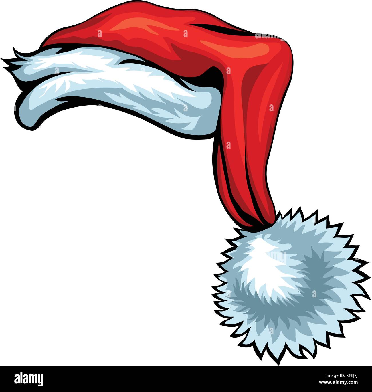 Cartoon Santa hat isolated on white Stock Vector Image & Art - Alamy