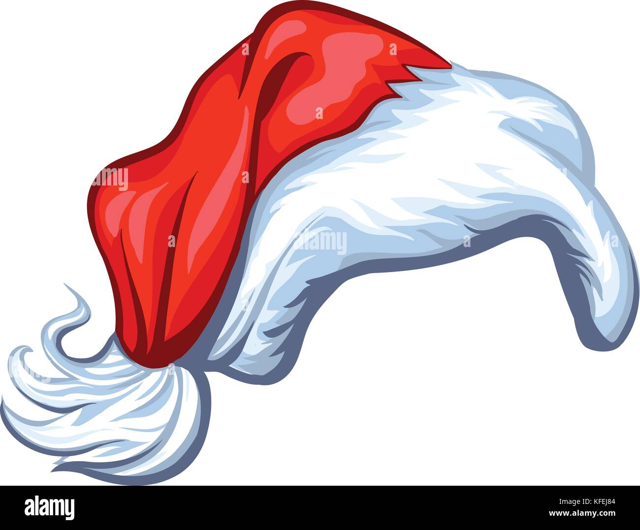 Cartoon Santa hat isolated on white Stock Vector Image & Art - Alamy